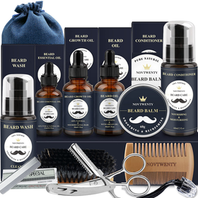 14-Piece Beard Kit for Men, Beard Growth Kit, Grooming & Trimming Tool ...