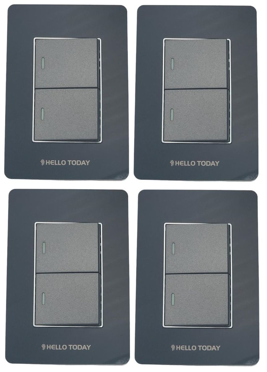 Hello Today Acrylic Gloss 2 Lever Light Switch 1 Way - 4 Pack | Shop ...