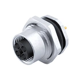4-Way Female Socket, Solder, Front Fastened, 250V 4A Binder 09-3432-216 ...
