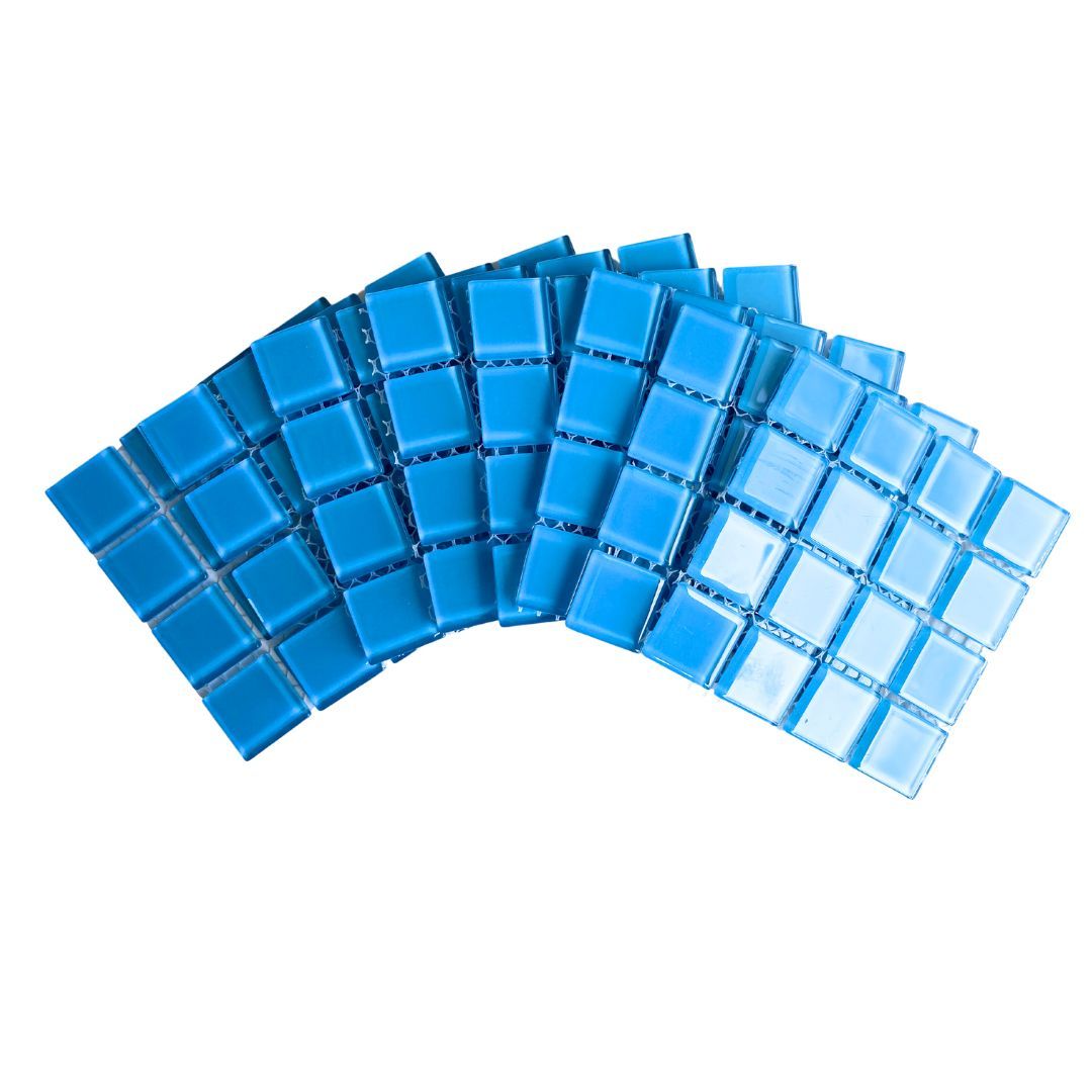 Mosaic Tiles Baby Blue Glass (small tiles for crafting) | Shop Today ...