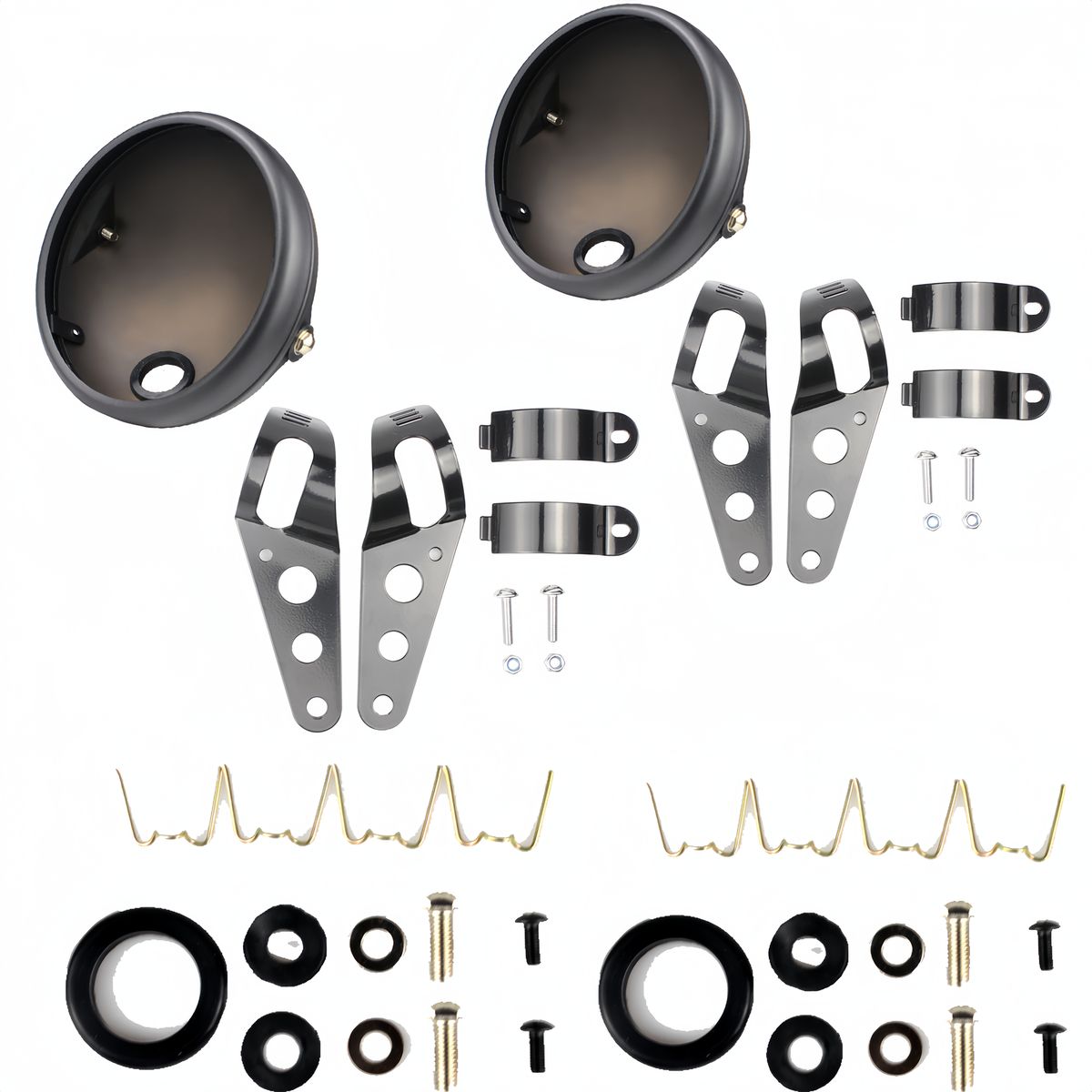 Motorcycle Headlight Housing 7" Universal Headlight Holder and Housing ...