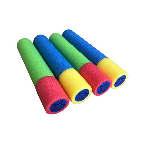 Foam Tube Water Blaster Pool Guns - 25cm Assorted Colours (Set of 4 ...