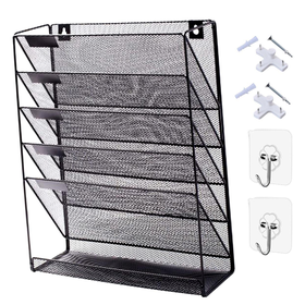 Tabletop Storage Rack,Multi-functional Wall Hanging Document Rack ...