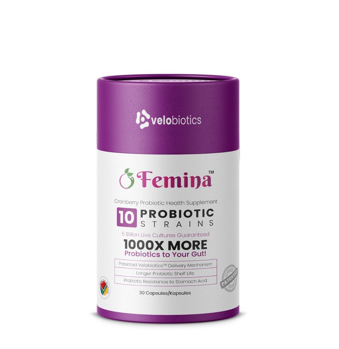 Femina 10 Strain Probiotic Capsules with Cranberry Extract (30's ...