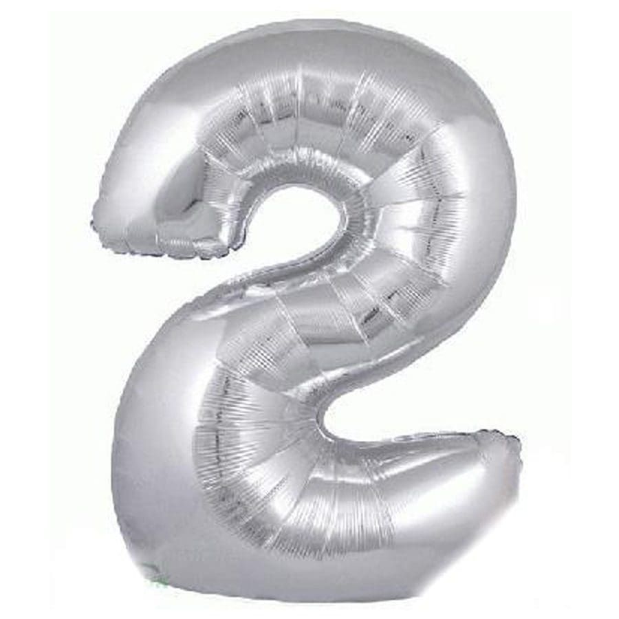 Number 2 Silver Foil Balloon | Shop Today. Get it Tomorrow! | takealot.com