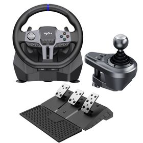 PXN V9 Gen 2 Gaming Steering Wheel 270-900 degree 3 Pedals and Gear ...