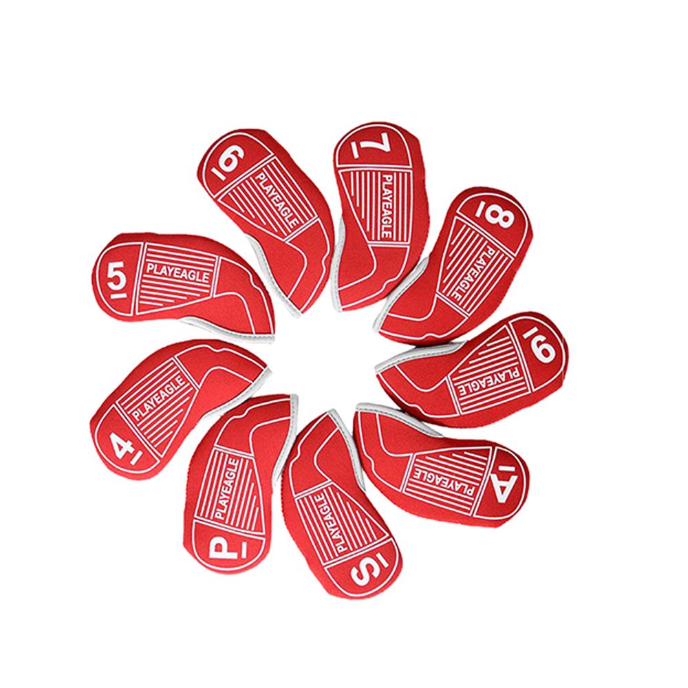 9 Piece/Set Neoprene Golf Club Iron Putter Head Cover - Red | Shop ...