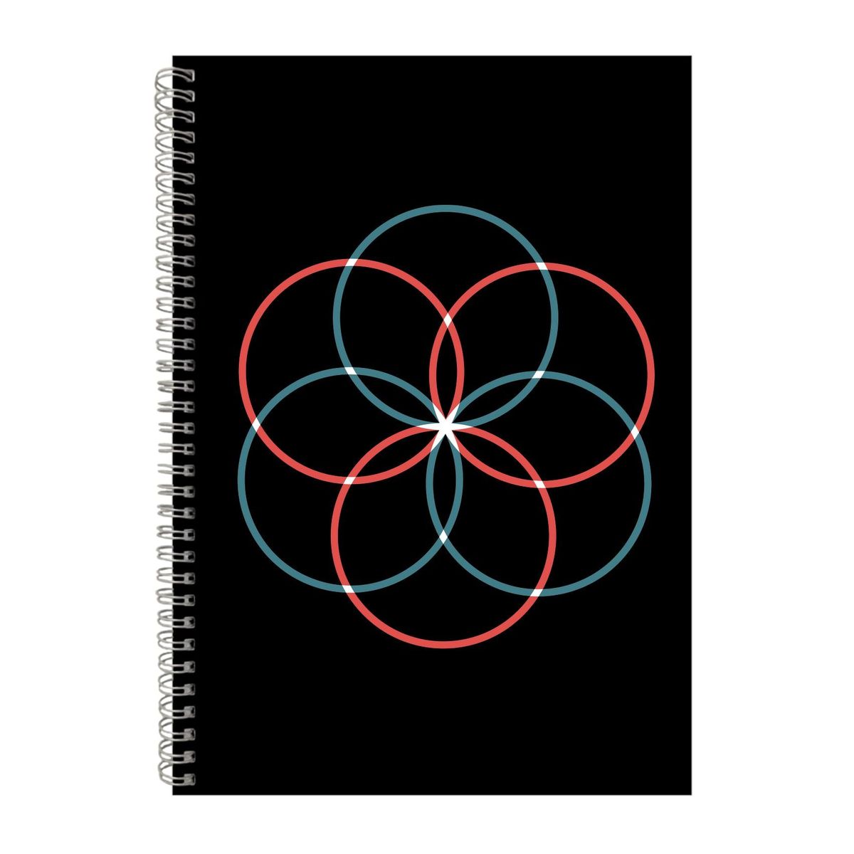 Geometric Rings Notebook Geometry Gift Idea A4 Notepad 165 | Shop Today ...