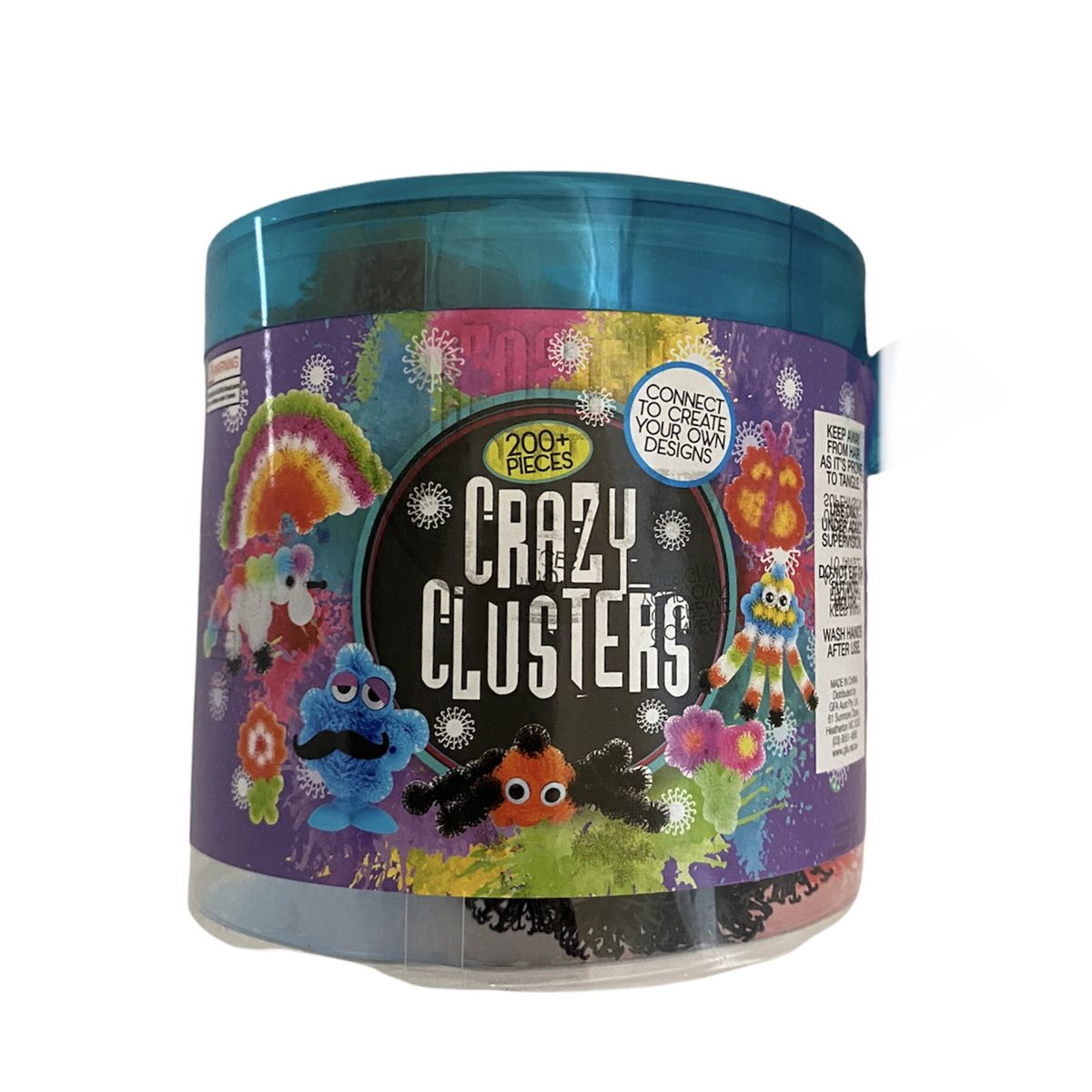 Crazy Clusters - 200+ Piece Set - Connect and Design -Toy Set For Kids ...