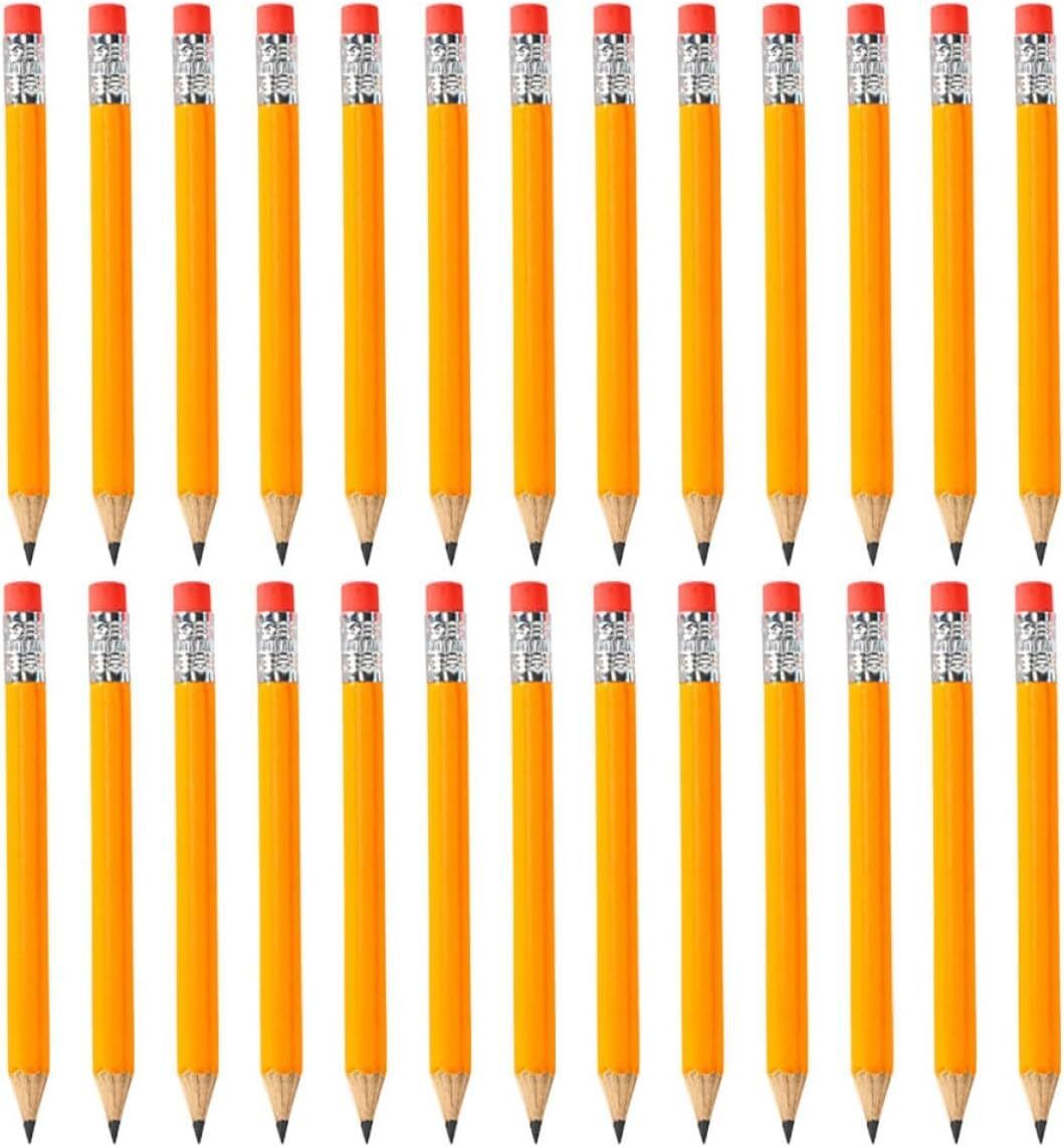 72 Pcs Golfing Pencils with Erasers Short Hb Wood Writing Pencils ...