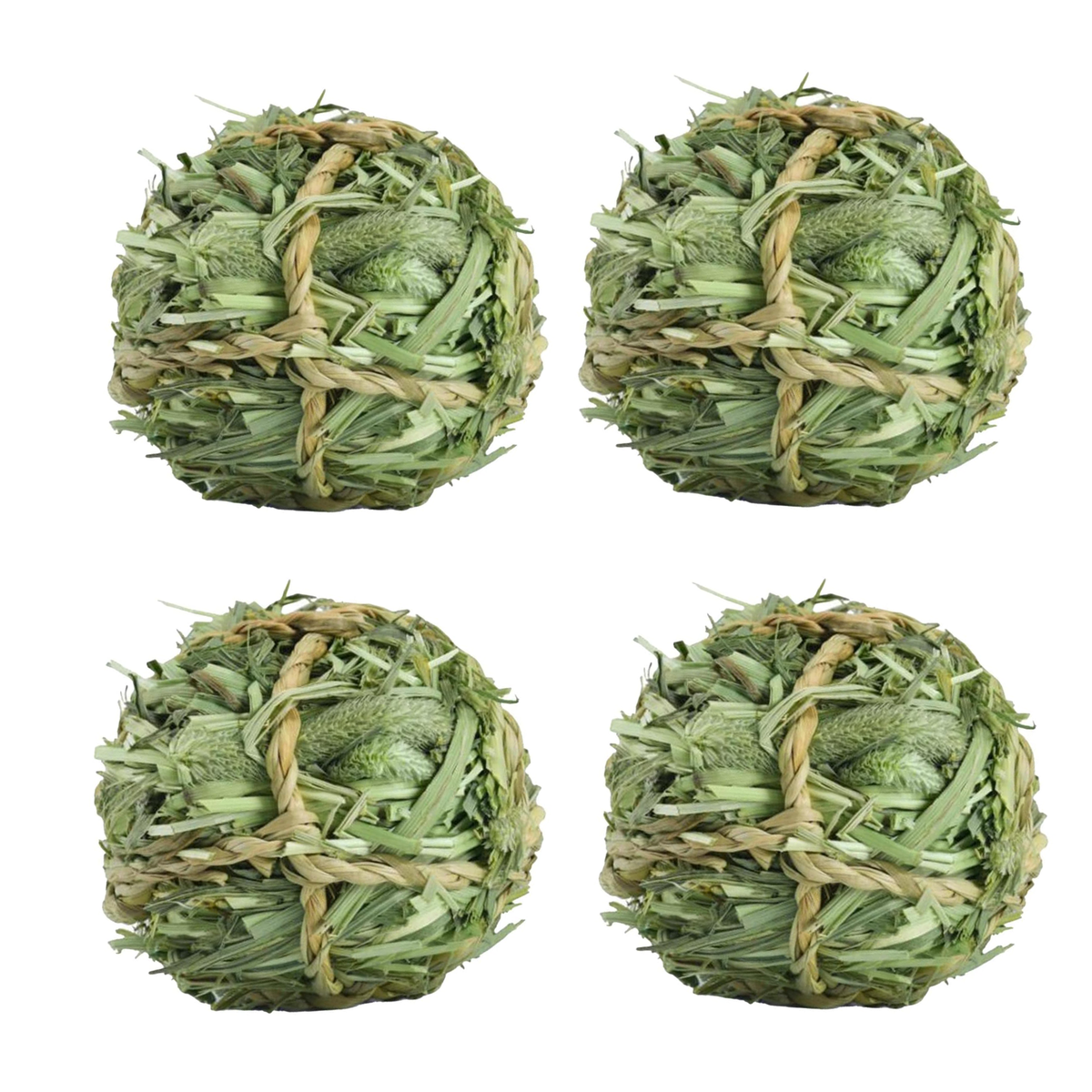 4 Pieces Rabbit Chew Ball Grass Pet Balls Timothy Grass Grinding Bunny ...