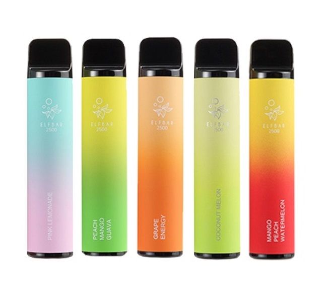 5 Pack - Elf Bar 2500 Puffs Disposable Vape - 5 Flavour Combo B - 50mg ...