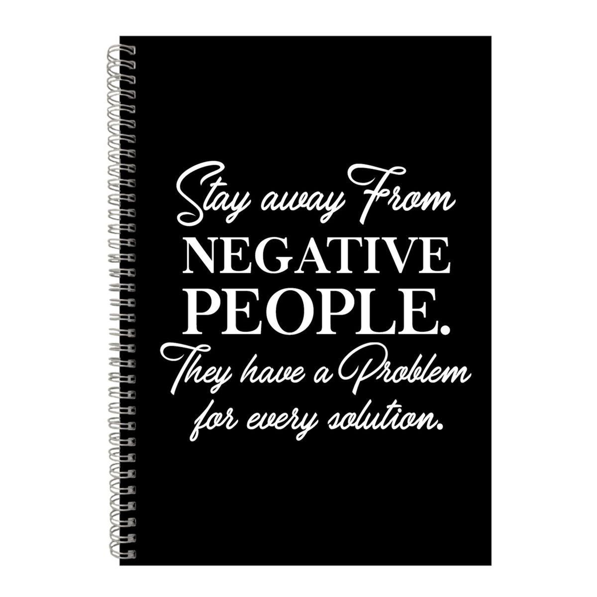 Stay away A4 Notebook Spiral Lined Motivational Sayings Graphic Notepad ...