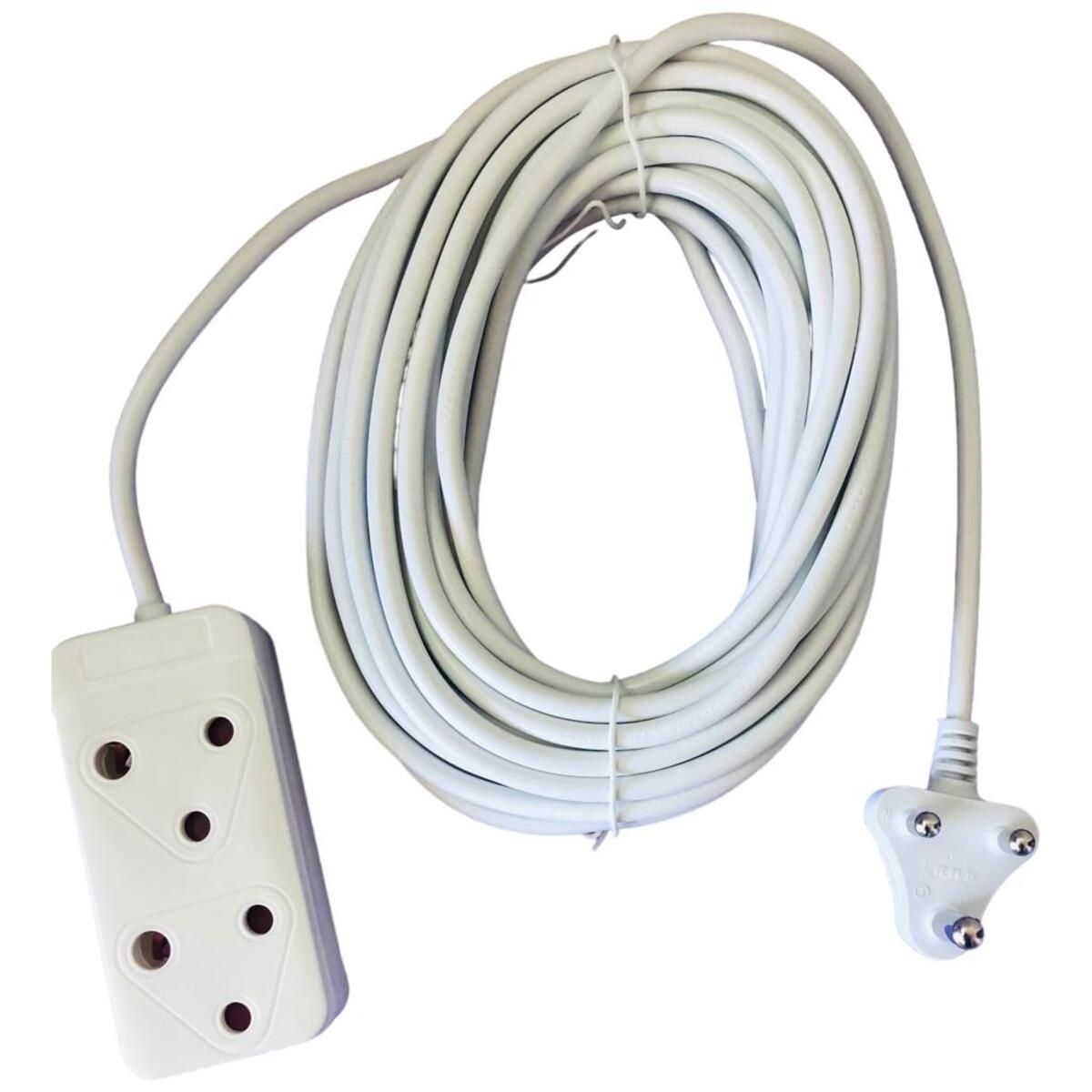 2OM Extension Cord Outdoor, Indoor, Home And Office 2 Way Round Output ...