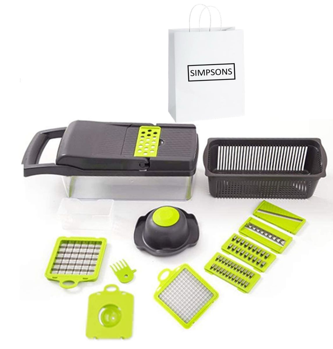 Veggie Slicer 14 Piece Multifunctional Kitchen Chopper & Gift Bag ...