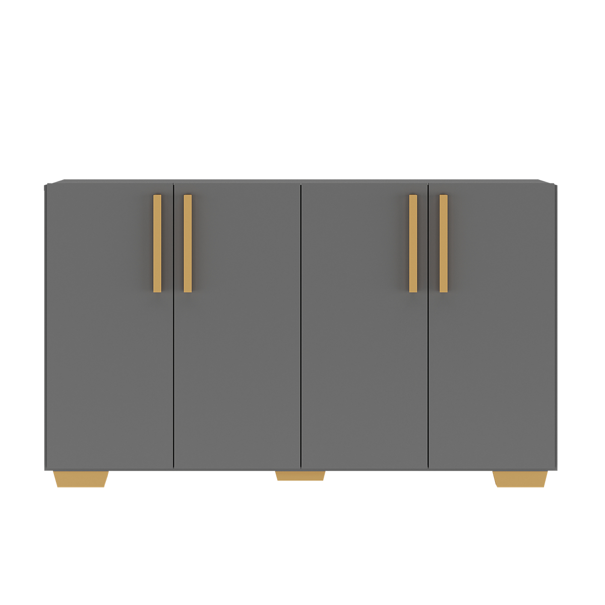 Buffet 4 Doors Graphite + Square Feet and Handles Kits Natural | Shop ...