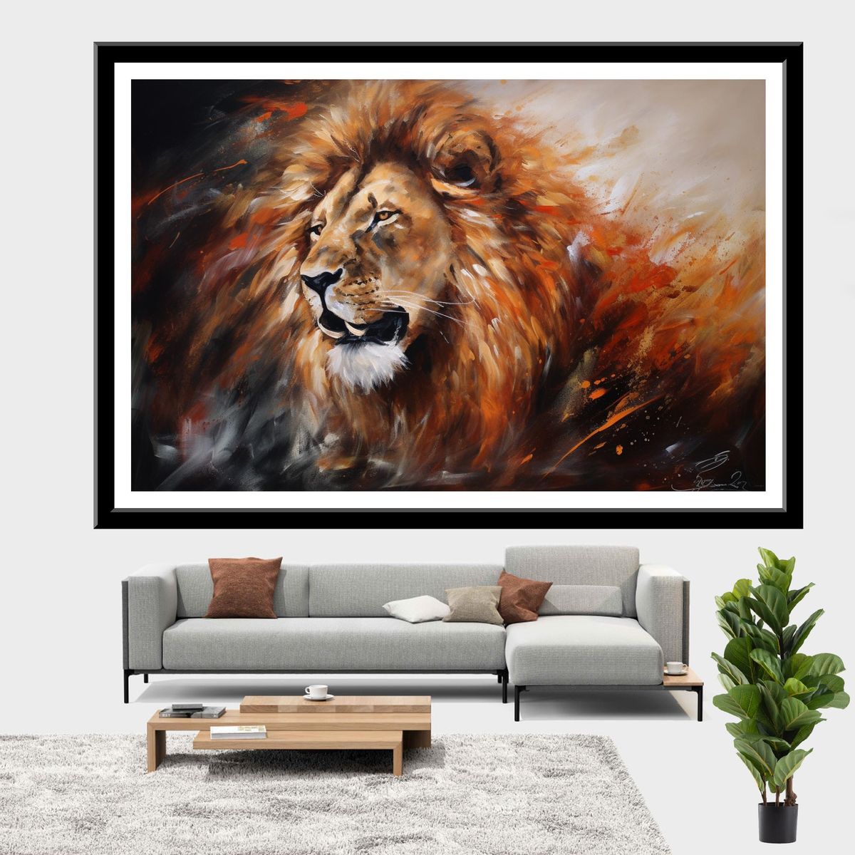 Wall Art Unframed - An Abstract Interpretation Of African Wildlife Com ...