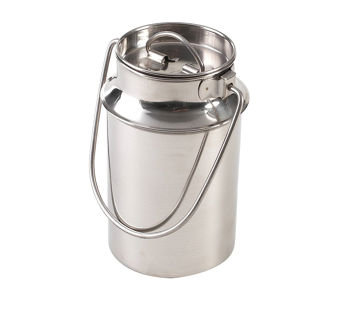 Stainless Steel Milk/Water/Liquid/Transport Can, with Lid- 4 Liter ...