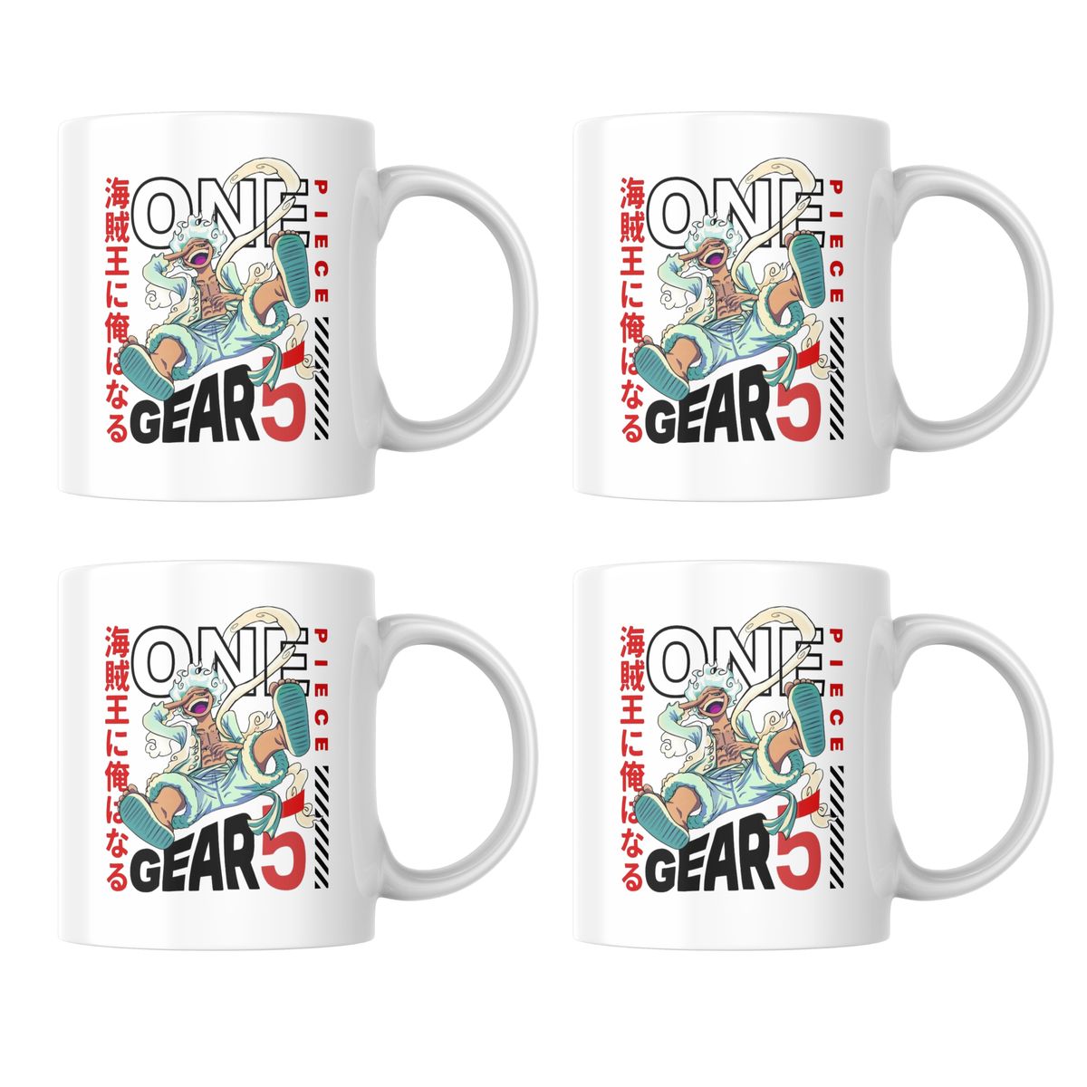 One Piece Gear 5 Luffy Mugs - Set of 4 | Shop Today. Get it Tomorrow ...
