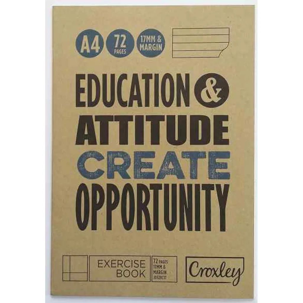 Croxley Soft Cover Exercise Book A4 72 Pg 17mm Ruled x 6 | Shop Today ...