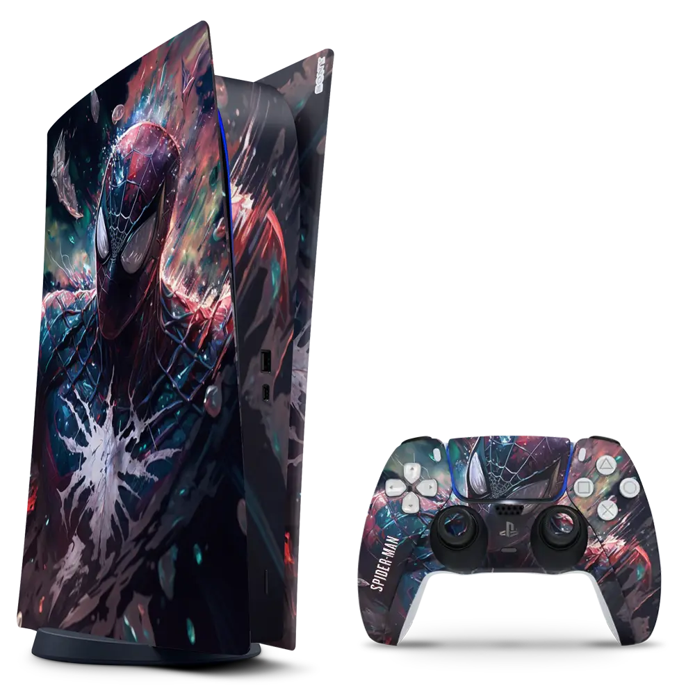 Decal Sticker Compatible with PS5 Digital - Spider-Man (Spider-Verse ...