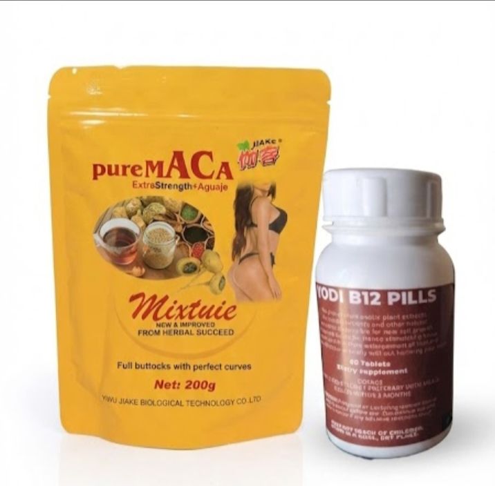 Pure Maca Herbal Powder + Yodi Vitamin B12 Capsules - Daily Wellness ...