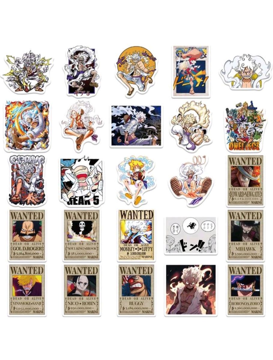 One Piece Anime Inspired 50 Piece Sticker Set | Shop Today. Get it ...