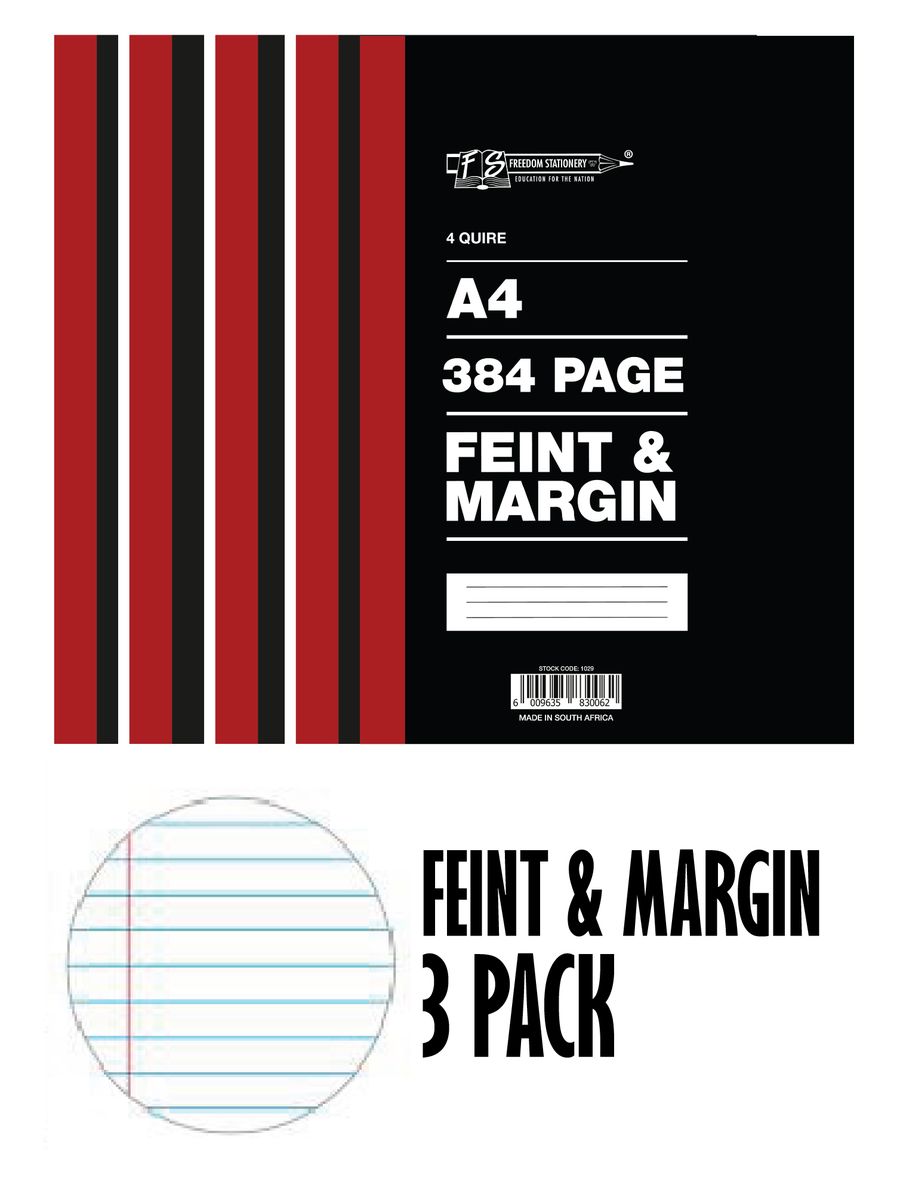 Freedom Stationery 4 Quire 384 Page A4 F&M Counter Book (3 Pack) | Shop ...