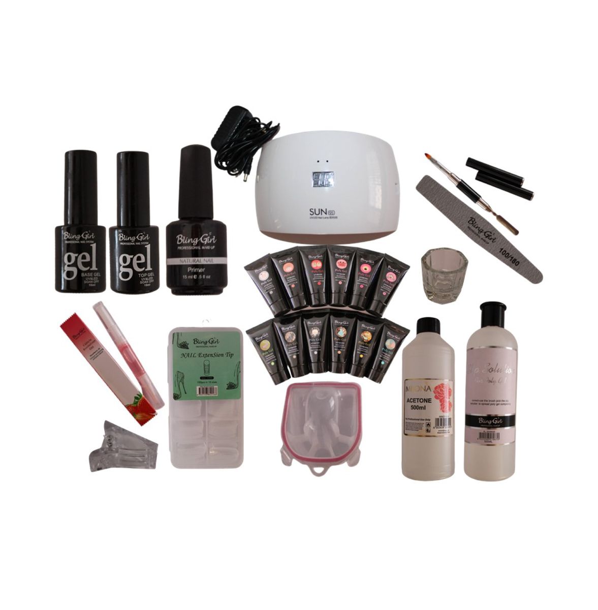 Complete UV LED Poly Gel Kit - 25 Piece | Shop Today. Get it Tomorrow ...