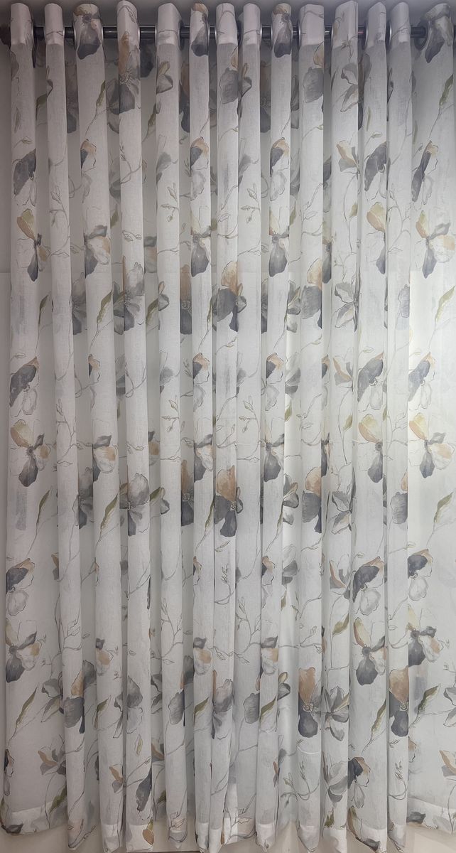 Readymade Eyelet Curtain Floral Voile - W 285cm x H 220 cm | Shop Today ...