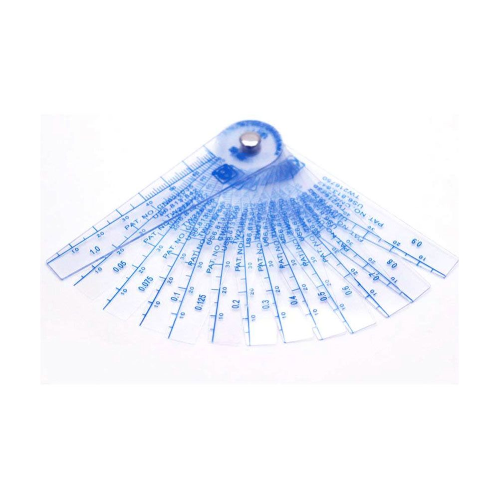 13 Leaf Metric Feeler Gauge 0.05-1mm Thickness Gap Measuring Tool ...