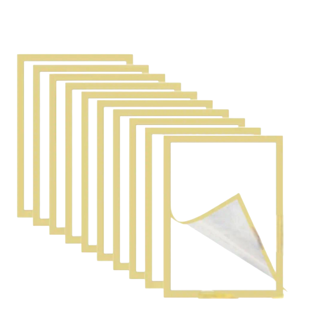 10 pc Gold Self-Adhesive Magnetic Picture-A4 Size,Reusable Plastic ...