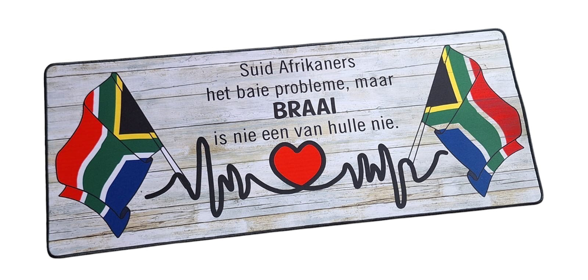 Versatile Desk/Kitchen/Bar Mat - South African Flags & Heart | Shop ...
