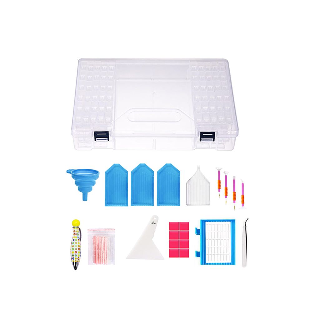 Diamond Painting Tools 44 Grids Diamond Beads Box and Accessories Kit ...