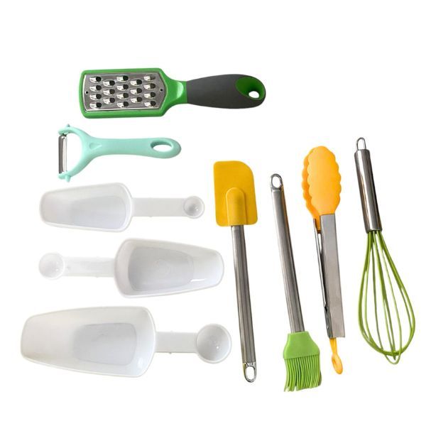 9 Piece Silicone Kitchen Set in Vibrant Colours | Shop Today. Get it ...