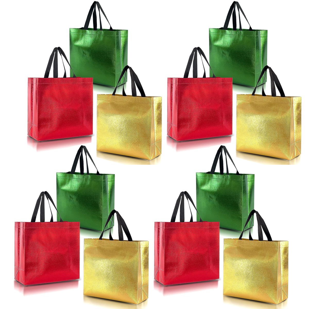 12 Pack Vibrant Gift Bags With Handles Bulk Party Goodie Bag Set Reuseable | Shop Today. Get it ...