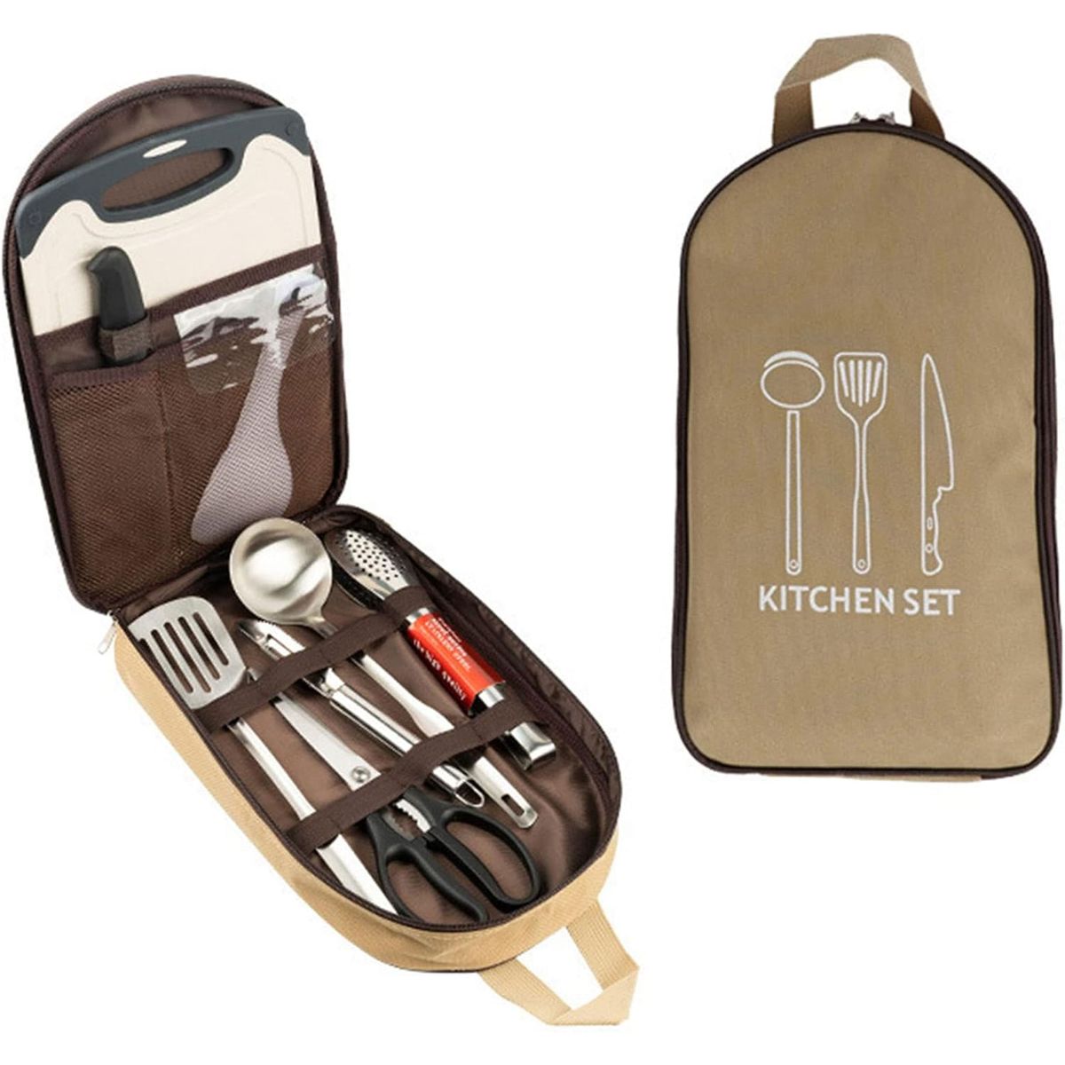 Camp Kitchen Cooking Utensil Set Camp Cooking Utensils for Outdoor ...