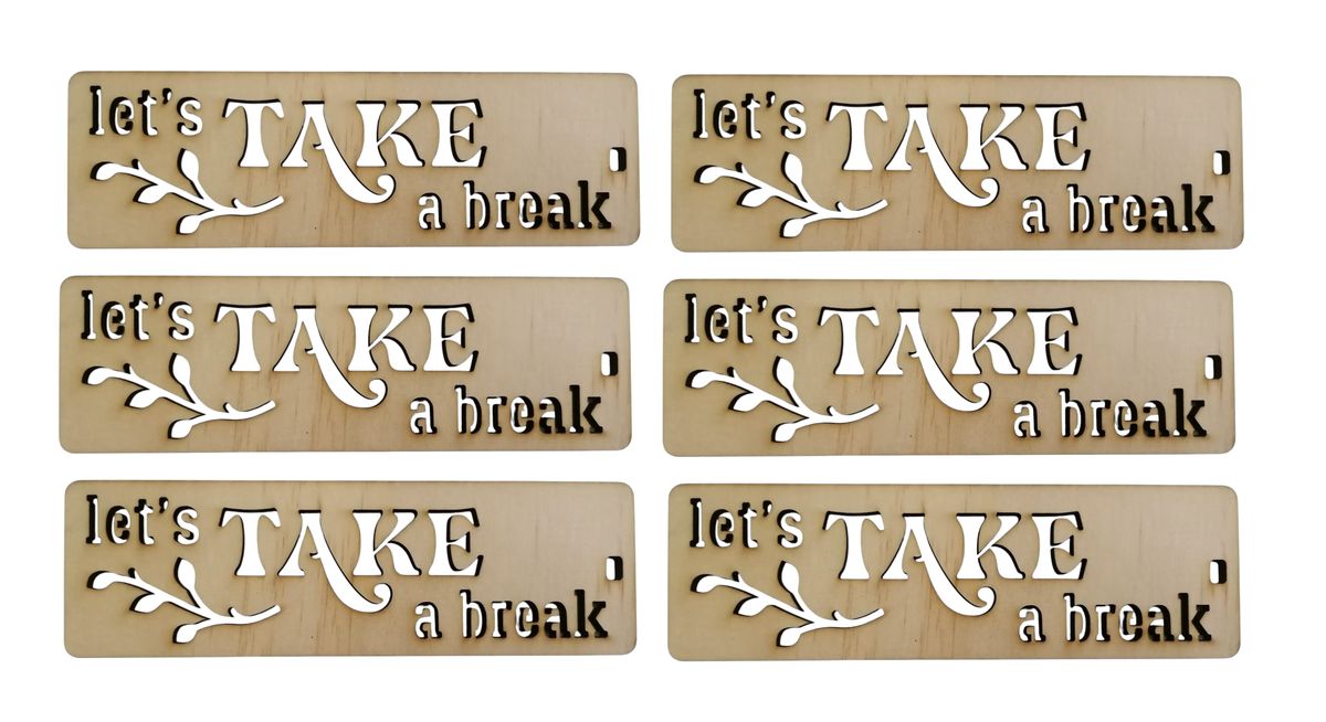 Wooden Let's Take A Break Bookmark Stencil - 6 Pack | Shop Today. Get ...