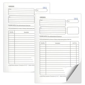 A5 Size Set of 2 - Carbonless Paper Duplicate Order Book 100Sets | Shop ...