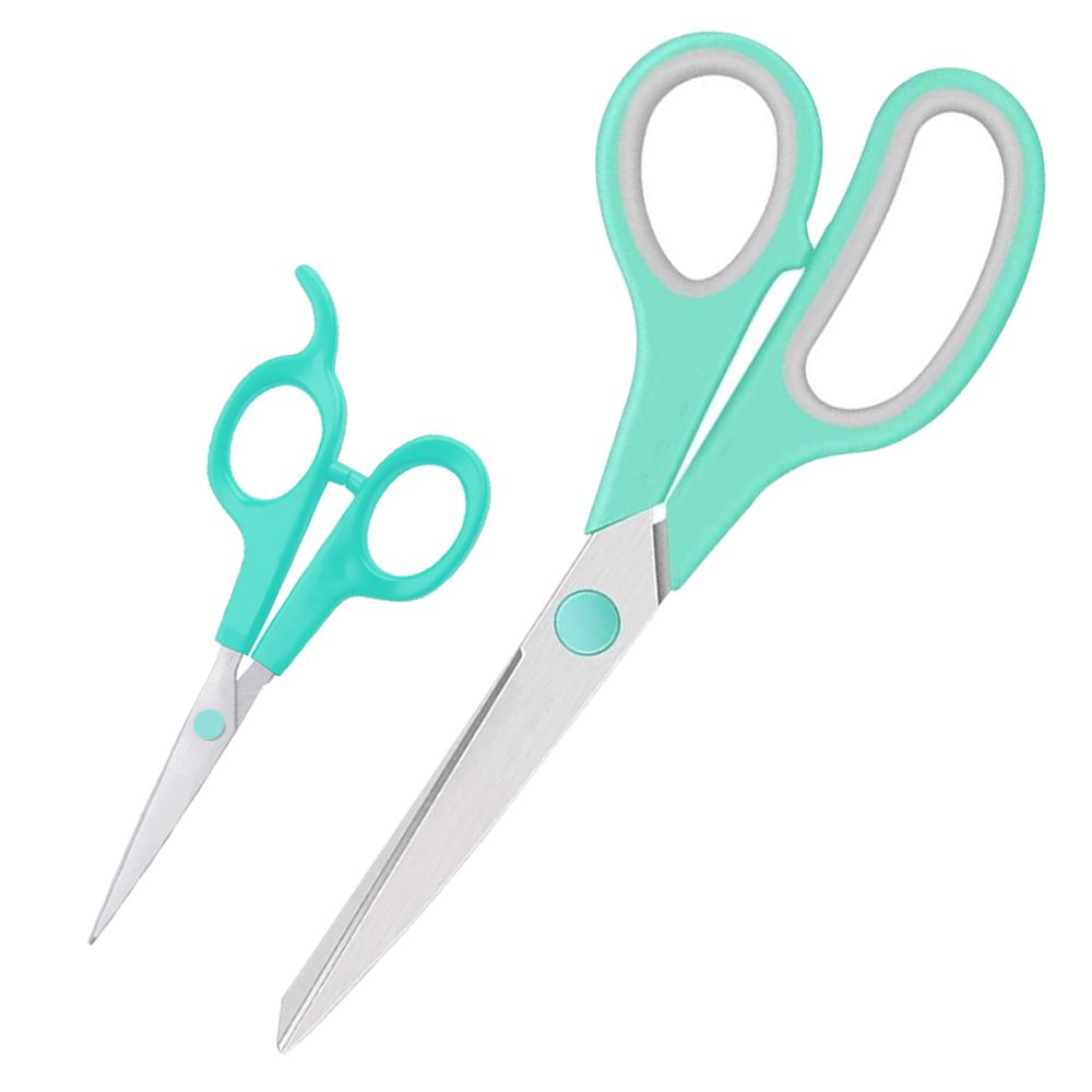 Set of 2 - Stainless Steel Scissor with Comfortable Grips, All Purpose ...