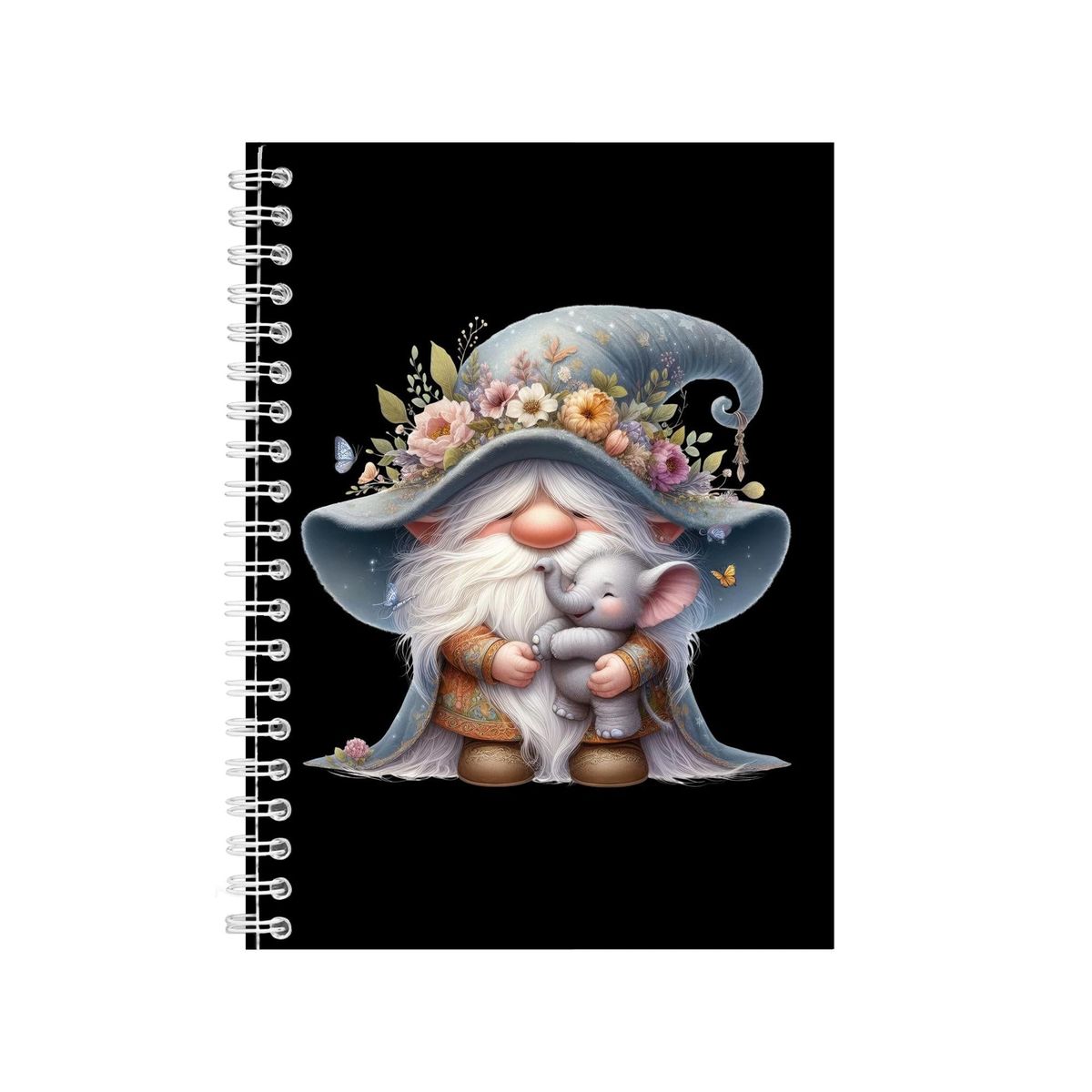 Elephant 3 A5 Notebook Spiral Lined Notepad Gnome Animal Idea 354 ...