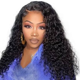 Golden Perfect Curl Water Wave Full Frontal Glueless Human Hair Wig 18inch | Shop Today. Get it ...