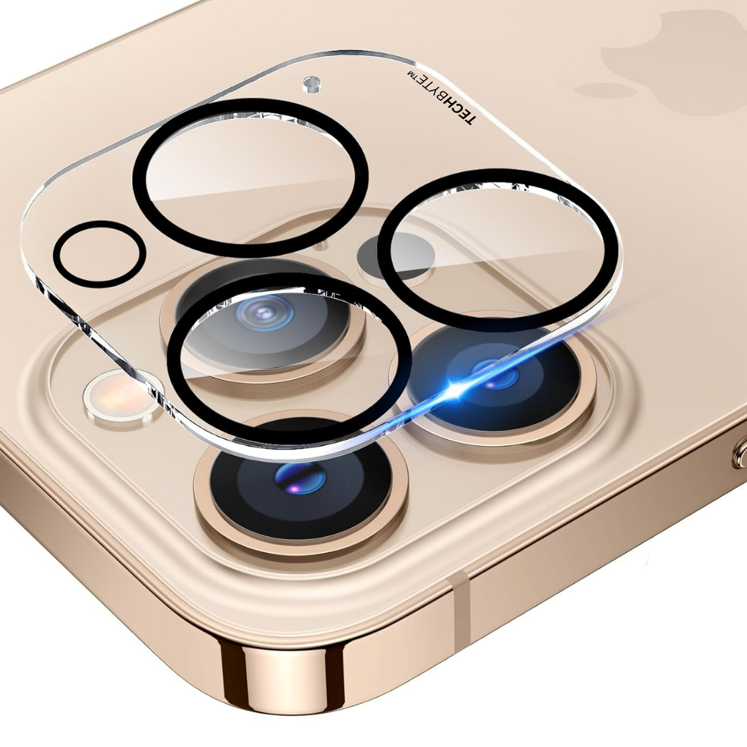 TechByte Tempered Glass Camera Lens Protector for iPhone 16 Pro Max ...