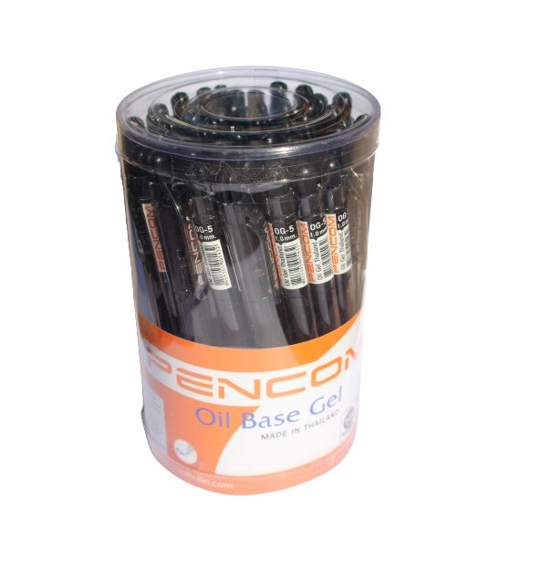 Pencom - OG5 Oil Gel 1.0mm Black Retractable Pen Drum of 50 | Shop ...
