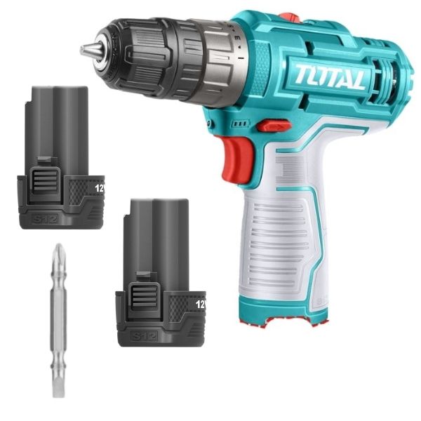 Total Tools Cordless Drill 12V (20Nm) with 2 x 1.5Ah Batteries - Type C ...