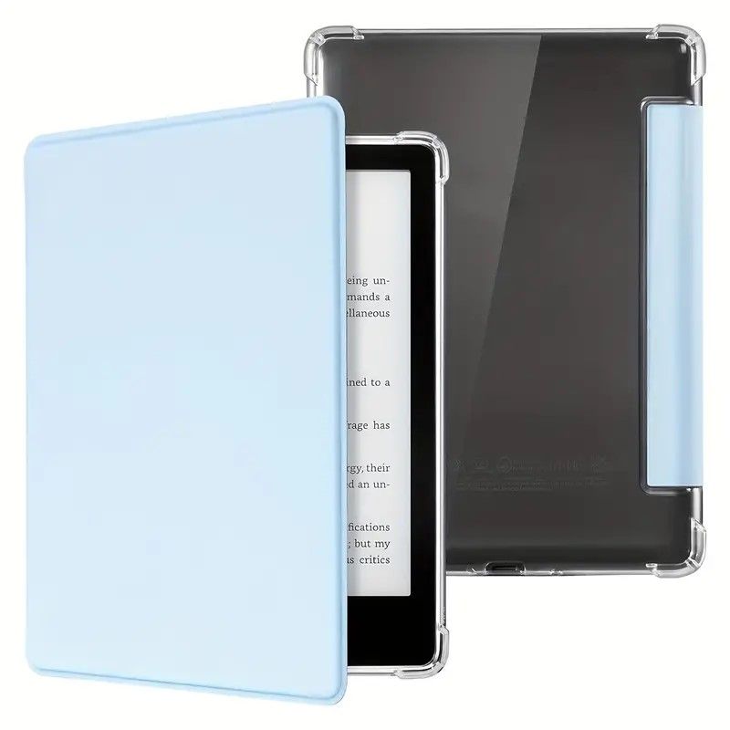 CAWA Clear Back Flip Cover Compatible with Kindle Paperwhite 6.8 ...