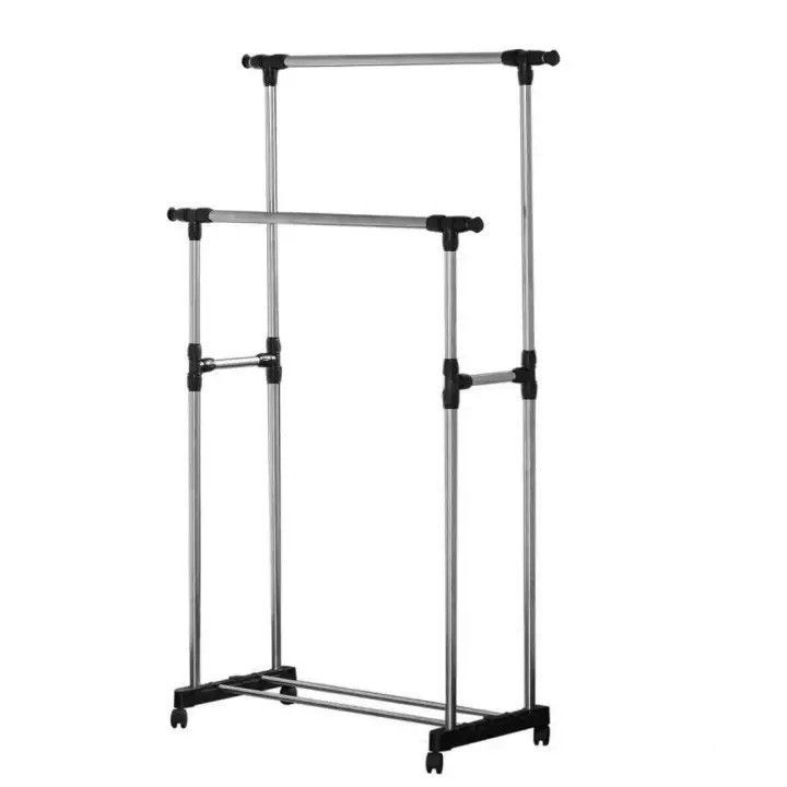 Double Pole Telescopic Clothes Rail Rack | Shop Today. Get it Tomorrow ...