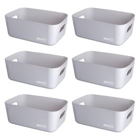 Home Desktop Organizer Storage Box 6-Piece Set - Plastic - 6L | Shop ...