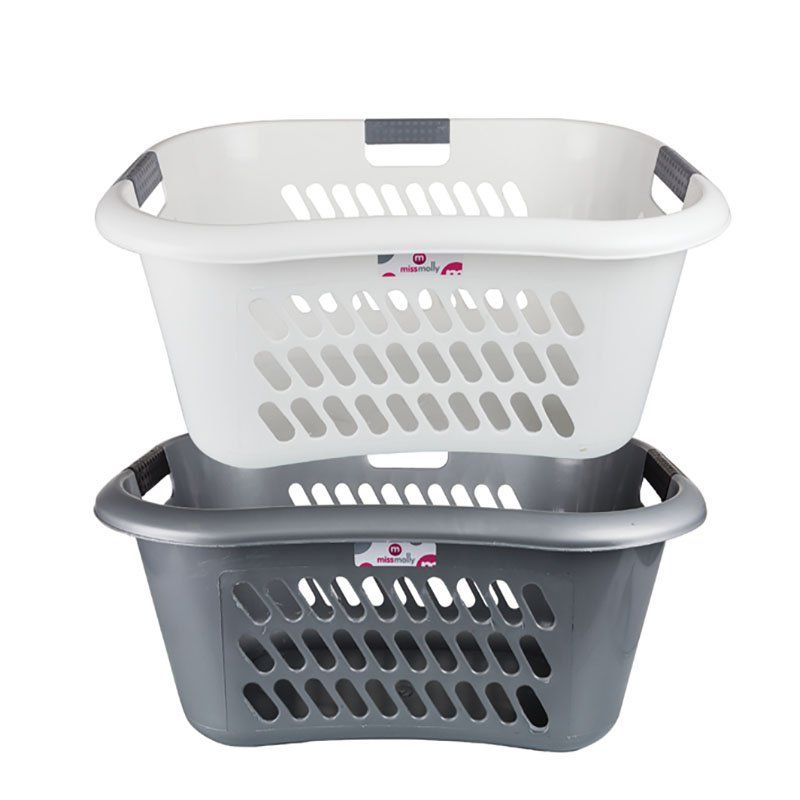 Bulk Pack x 2 Laundry Basket Plastic 49x24x32cm | Shop Today. Get it ...