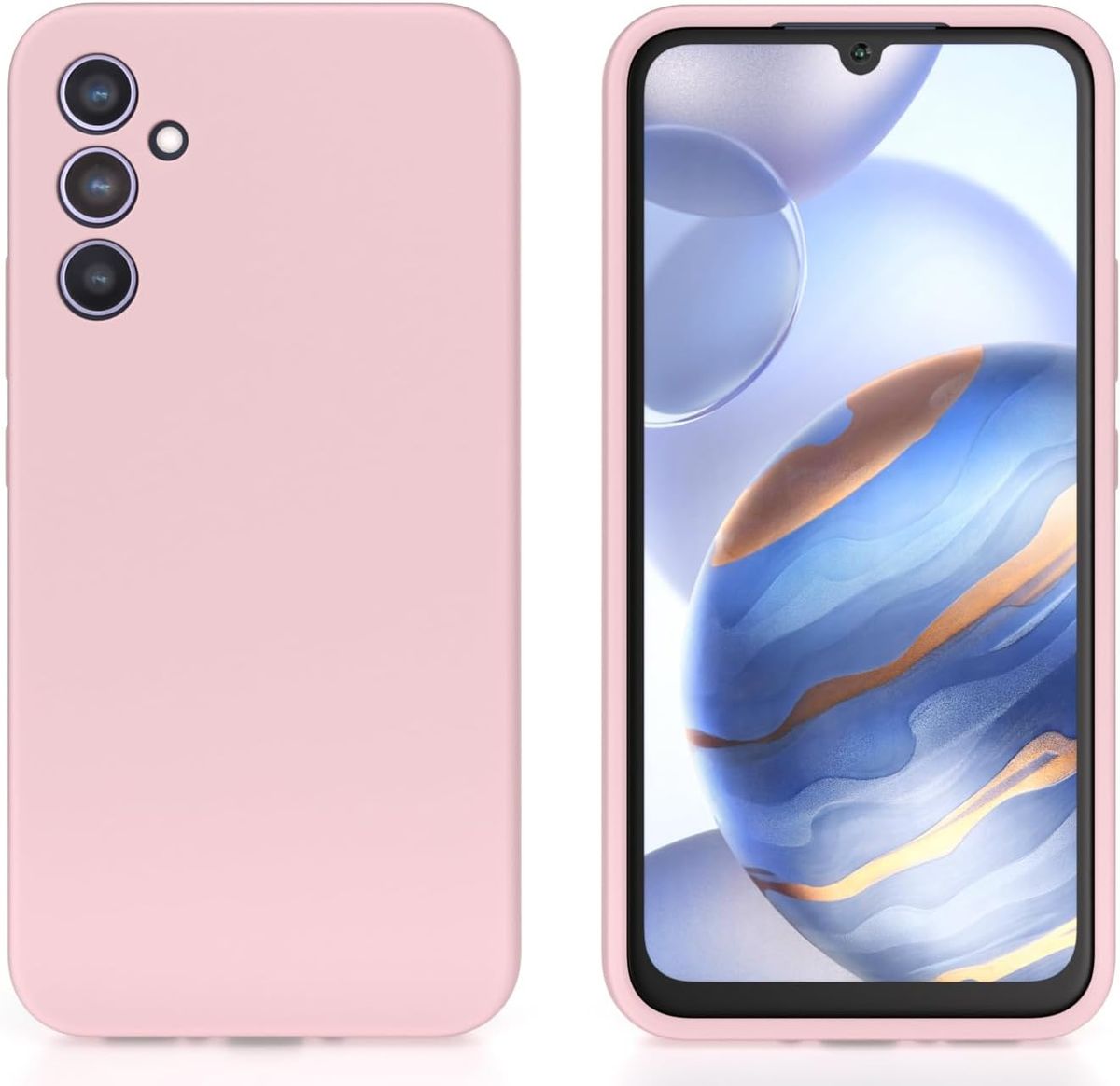 Liquid Silicone Back Case Compatible with Samsung Galaxy A04s - Pink ...